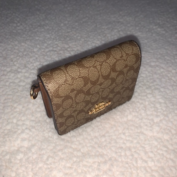 Coach | Bags | Coach Mini Wallet On Chain Micro Signature Canvas | Poshmark
